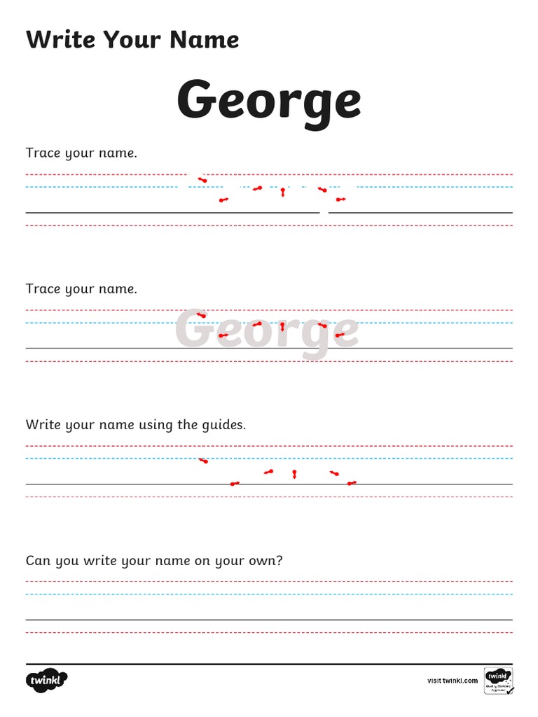 T L 9425 Editable Name Writing Worksheet Ver 7 | PDF