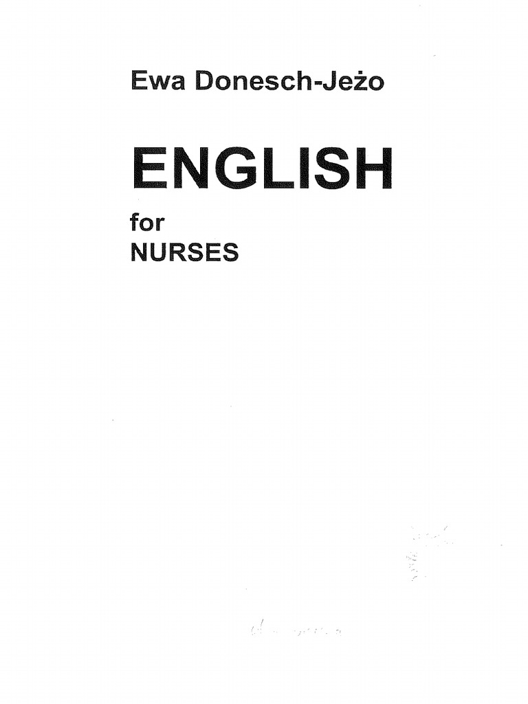 English For Nurses - Ewa Donesch-Jeżo | PDF