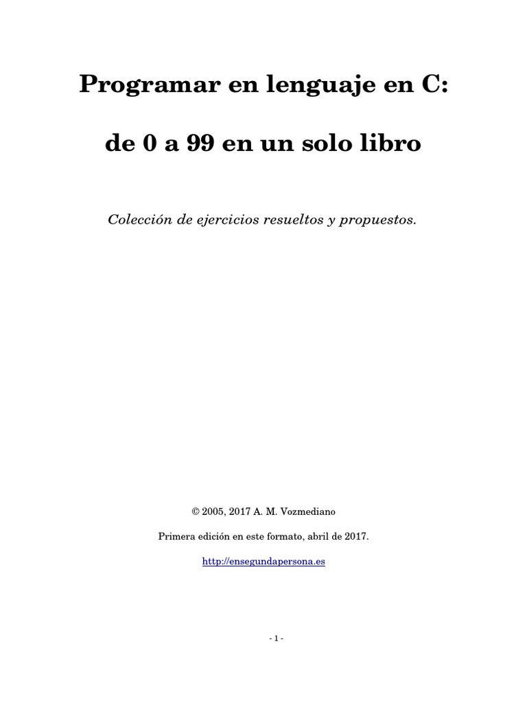 .Archivetempprogramacion en C Ejercicios | PDF