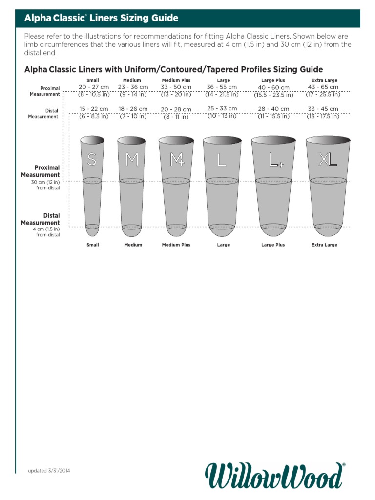 Alpha Classic Size Chart Orig For Print 1 | PDF