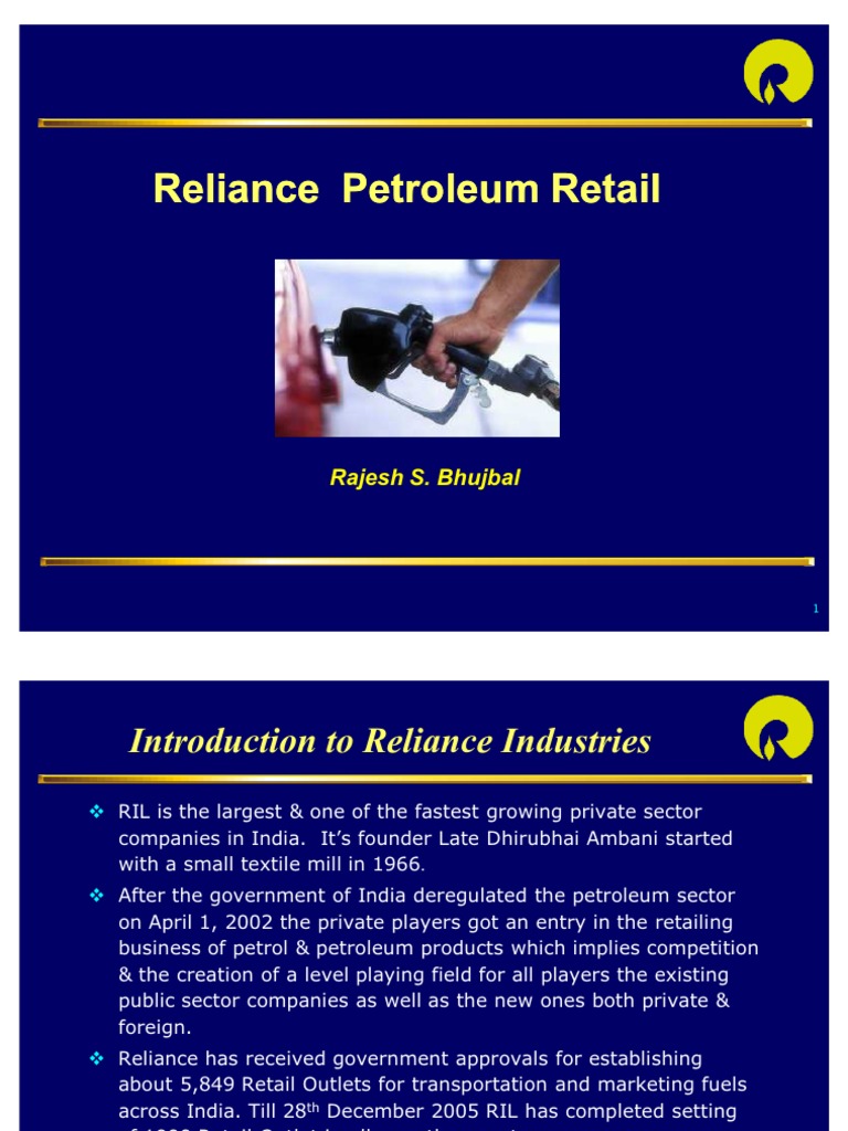 Reliance Petroleum Retail | PDF