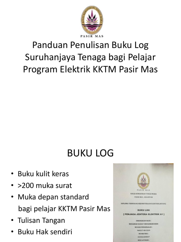 Panduan Penulisan Buku Log Suruhanjaya Tenaga Bagi Pelajar | PDF