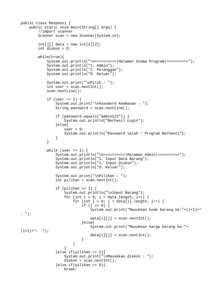 Java Program to Calculate Product Discount Based on Admin Input | PDF | Cryptography | Software