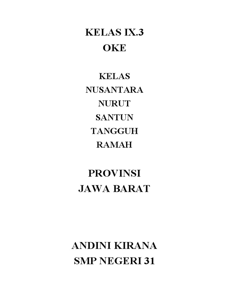 Kelas Ix | PDF