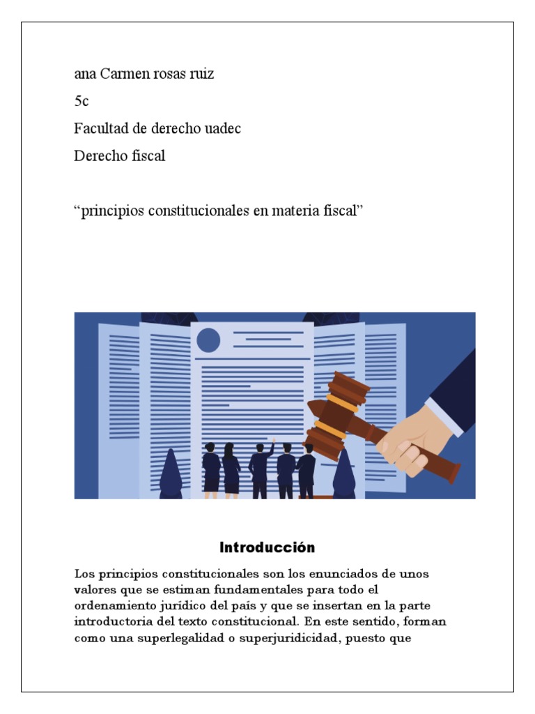 Principios Constitucionales en Materia Fiscal | PDF | Impuestos | Doble ...