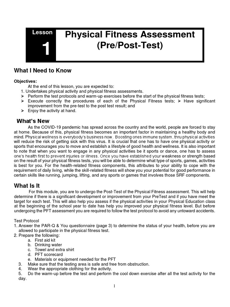 PFT Manual 2021 2022 | PDF | Physical Fitness | Health Sciences