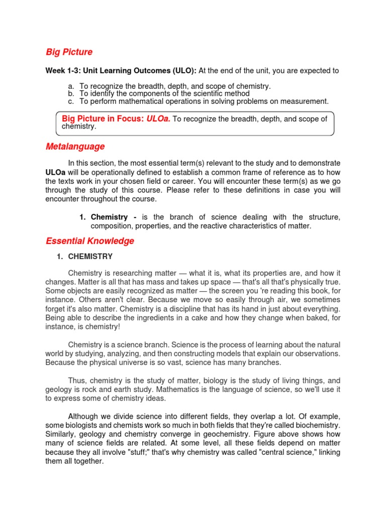 Chem 205 Week 1 To 3 | PDF | Science & Mathematics | Technology ...