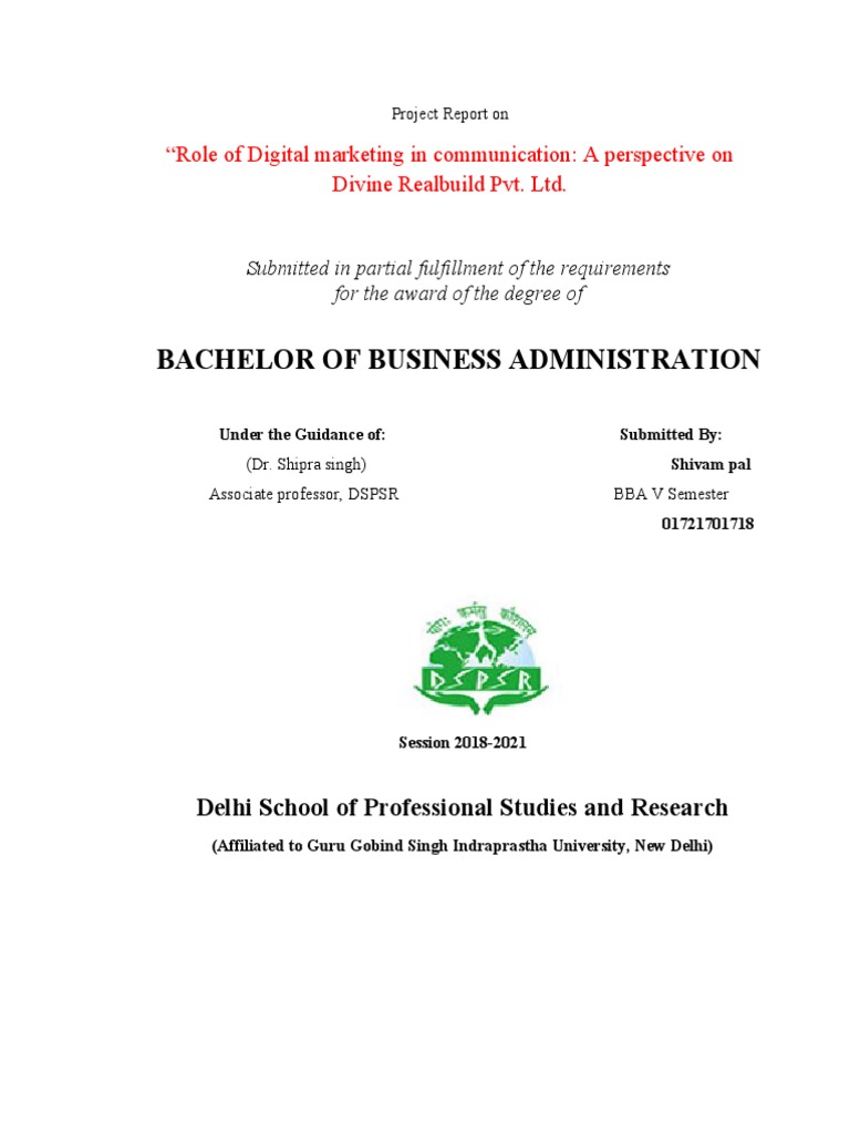 Shivam Pal. 01721701718 Summer Training Report | PDF | Digital Marketing | Marketing