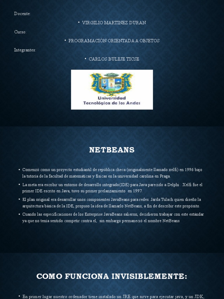 Netbeans y Diagrama de Flujo | PDF | Entorno de desarrollo integrado ...