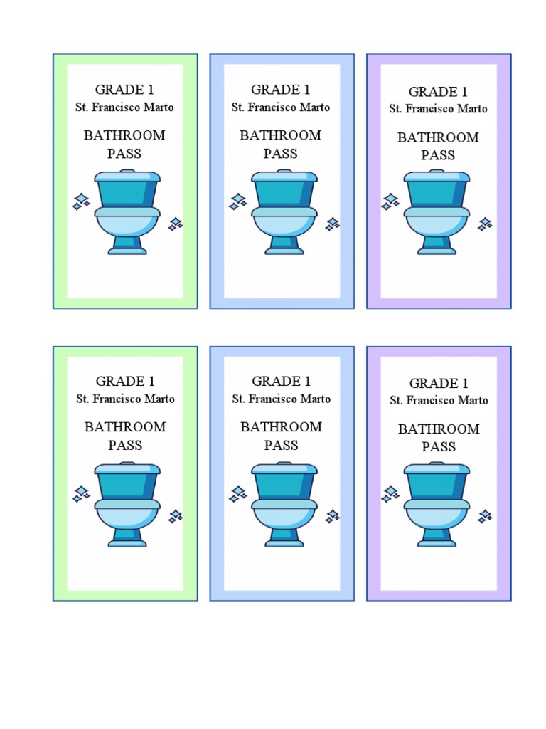 Bathroom Pass System for St. Francisco Marto Elementary School | PDF
