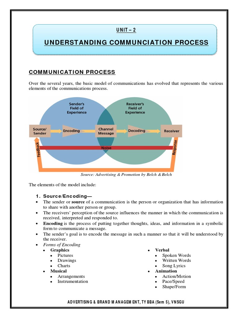 Chap 2 Understanding Commu Process | PDF | Communication | Advertising
