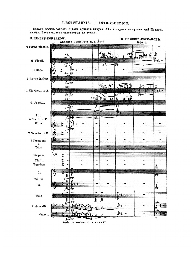 Introduction The Snow Maiden (Suite) by Nikolai Rimsky-Korsakov | PDF
