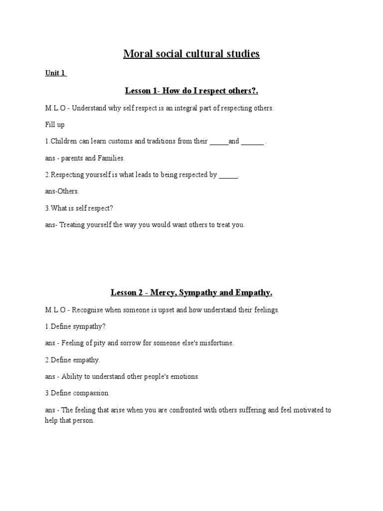 MSCS Lesson 1 and 2 | PDF