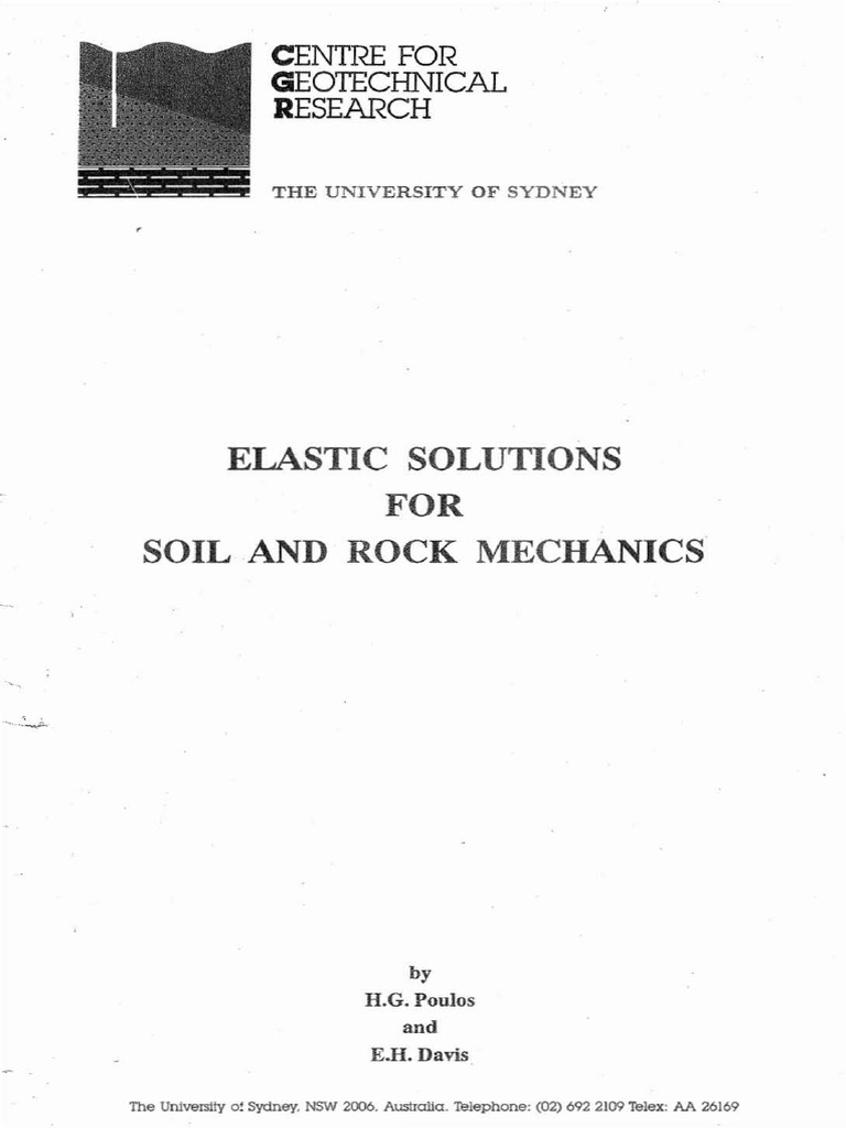 Elastic Solutions For Soil and Rock Mechanics - Poulos & Davis | PDF ...