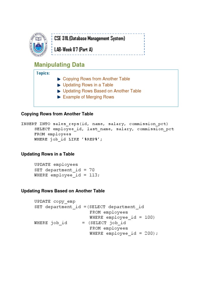 Lab Week 7 311l Pdf Table Database Information Retrieval