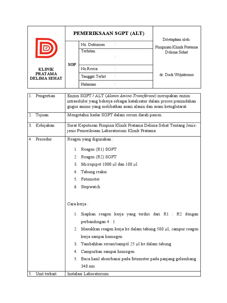 Pemeriksaan SGPT | PDF