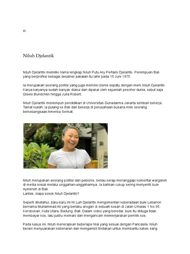 Niluh Djelantik | PDF