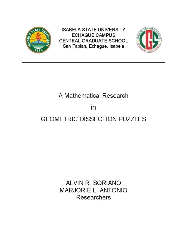 Geometric Dissection Puzzle | PDF | Geometry | Shape