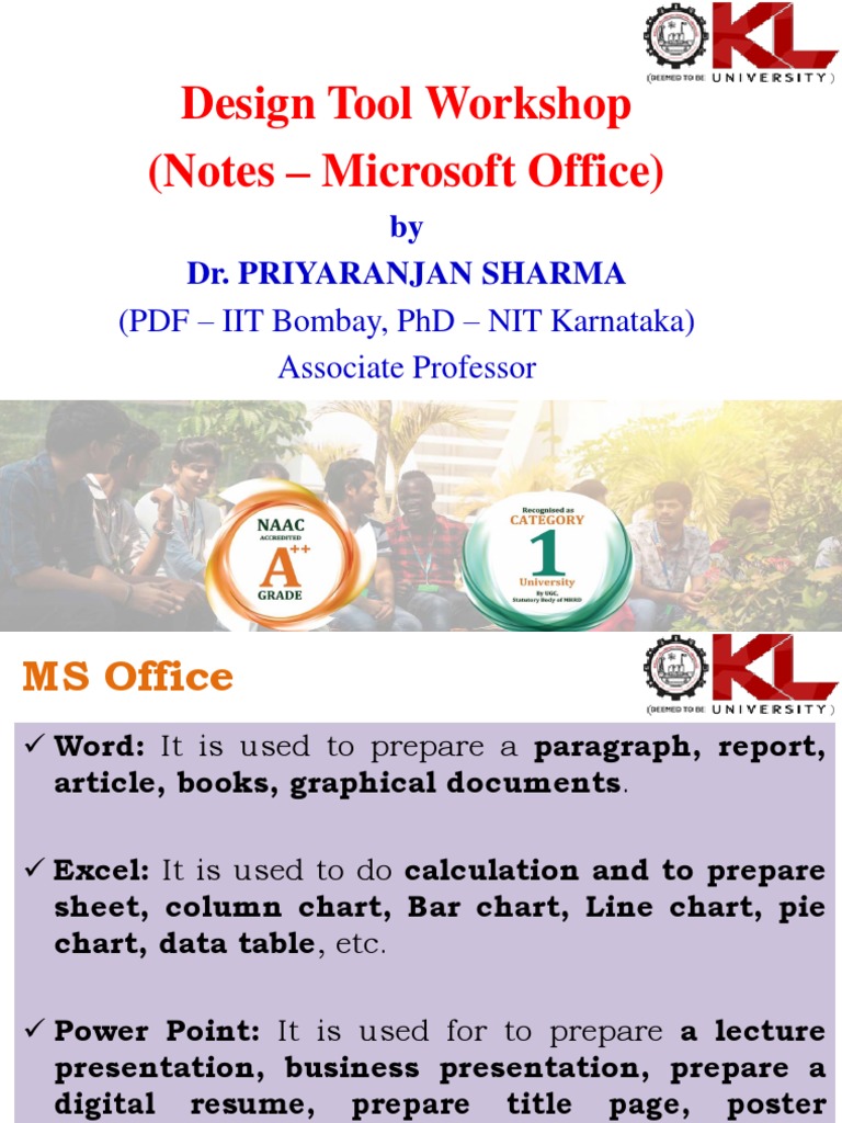 MS-Office Notes | PDF | Microsoft Excel | Microsoft Word