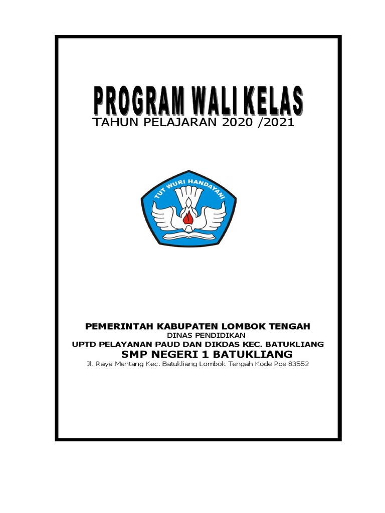Programa Kerja Wali Kelas | PDF | Karier & Perkembangan