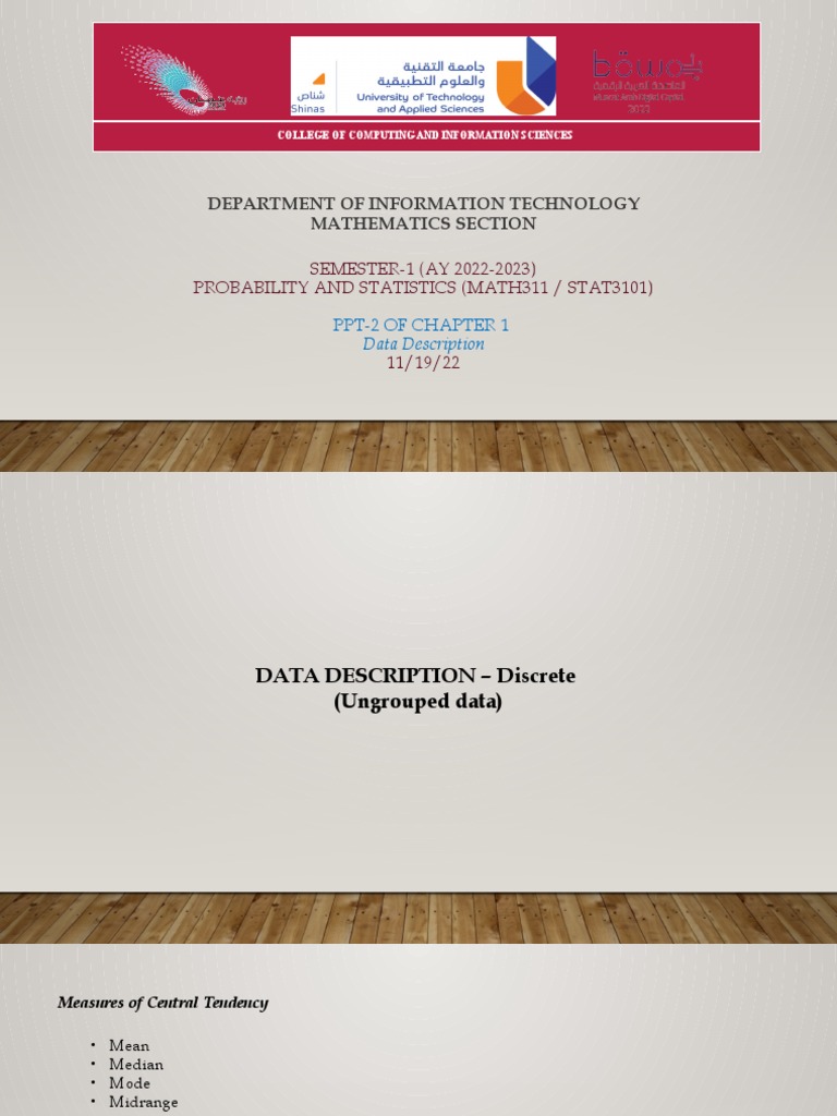 2 - Chapter 1 - Measures of Central Tendency and Variation New | PDF ...
