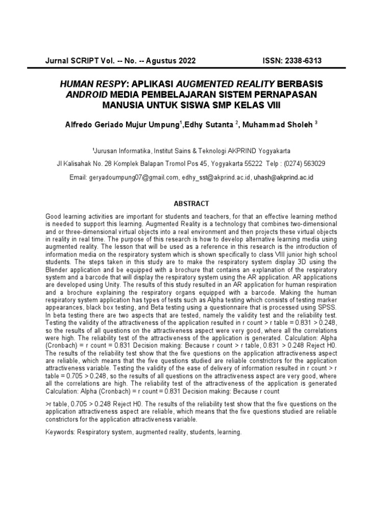 Naskah Publikasi | PDF | Unity (Game Engine) | Computing