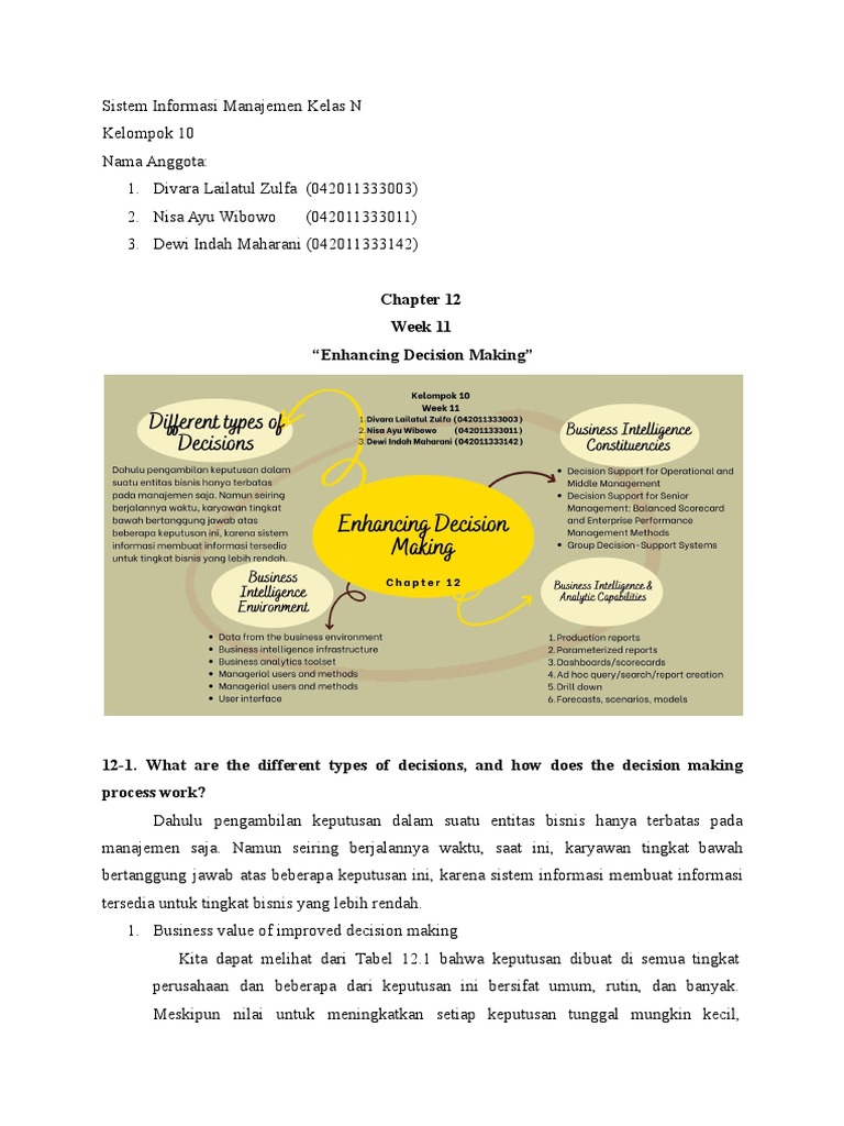 Kelompok 10 - Resume & Mindmap Week 11 - SIM | PDF