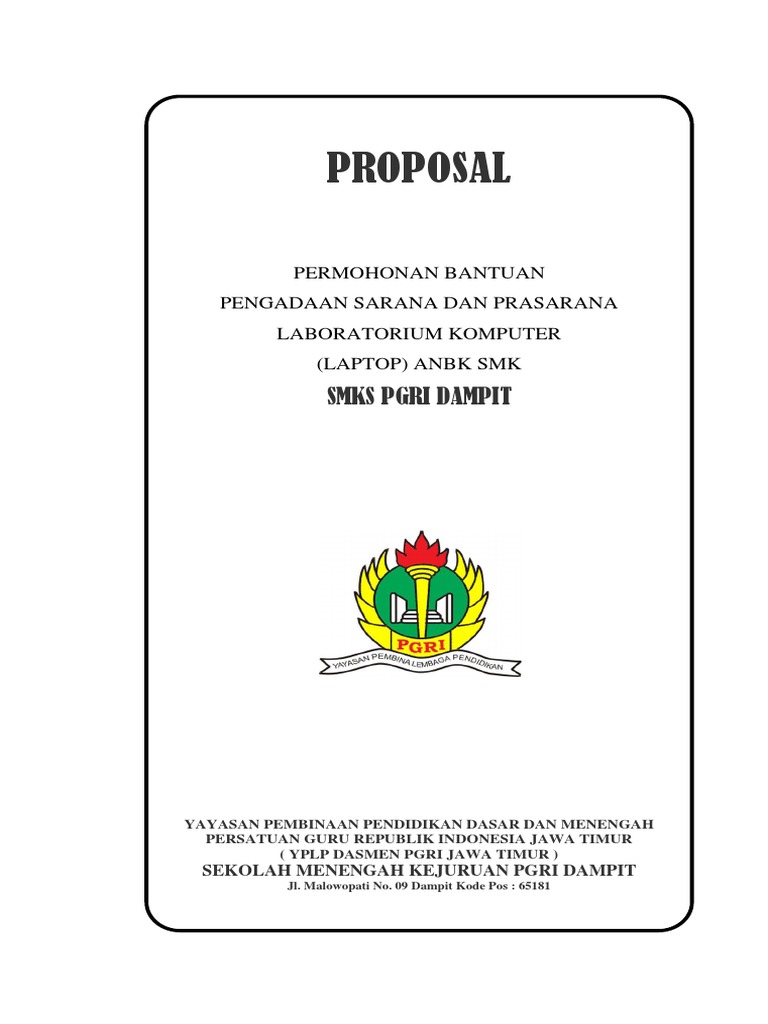 Proposal Sarpras Laptop Anbk 2021 | PDF