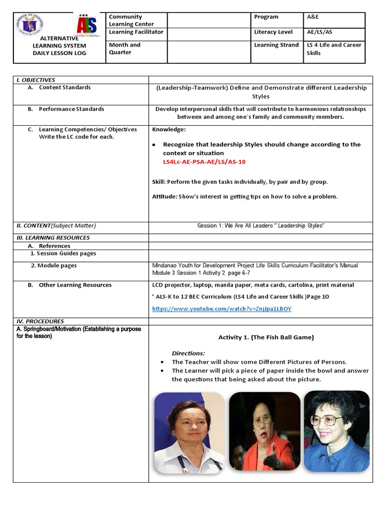 DLL MyDevModule3 Session 1 Activity 2 | Download Free PDF | Learning | Leadership