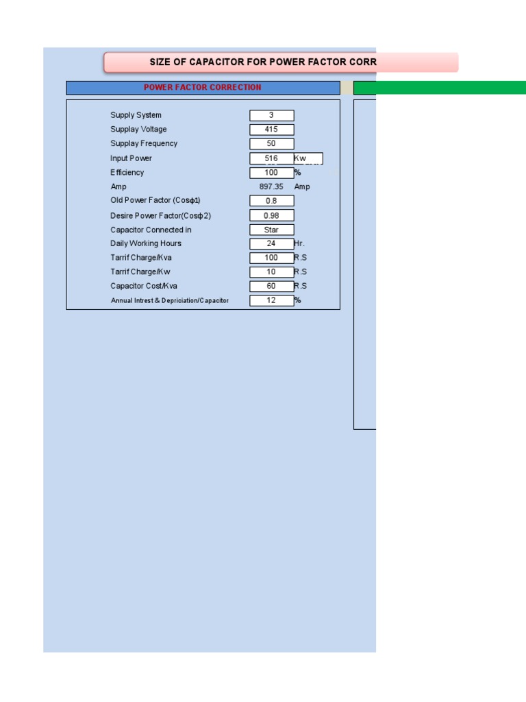 Power Factor Correction 22 8 12 | PDF | Capacitor | Metrology
