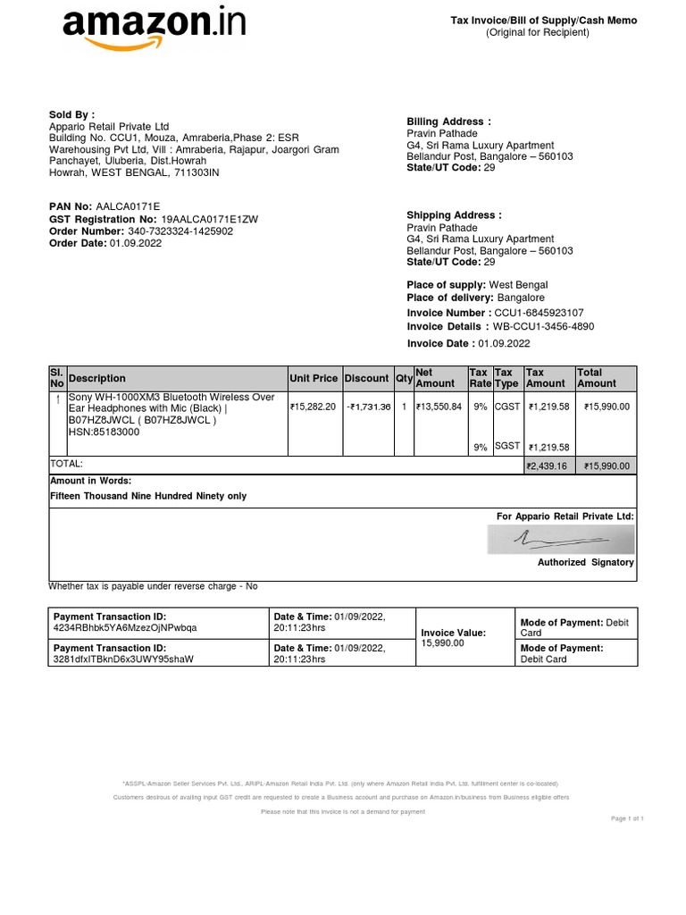 Invoice | PDF | Invoice | Payments