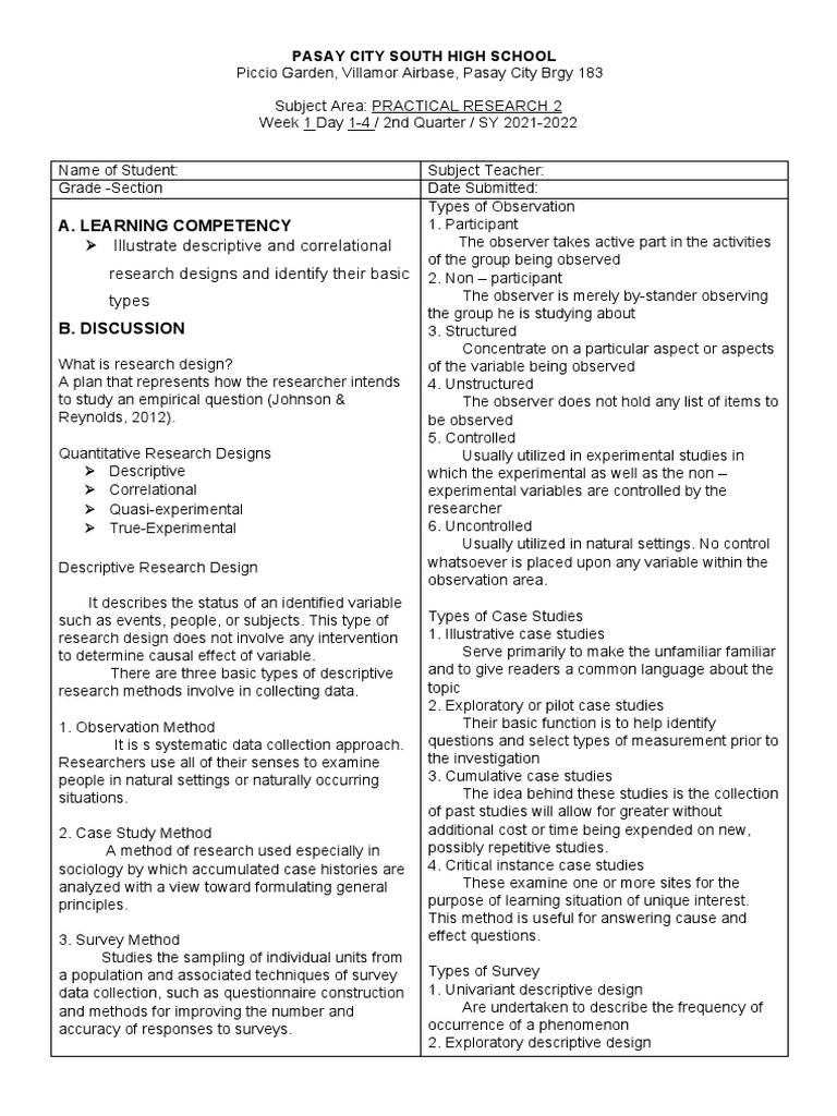 PR2 Q2 W1 Silaw | PDF | Sampling (Statistics) | Survey Methodology