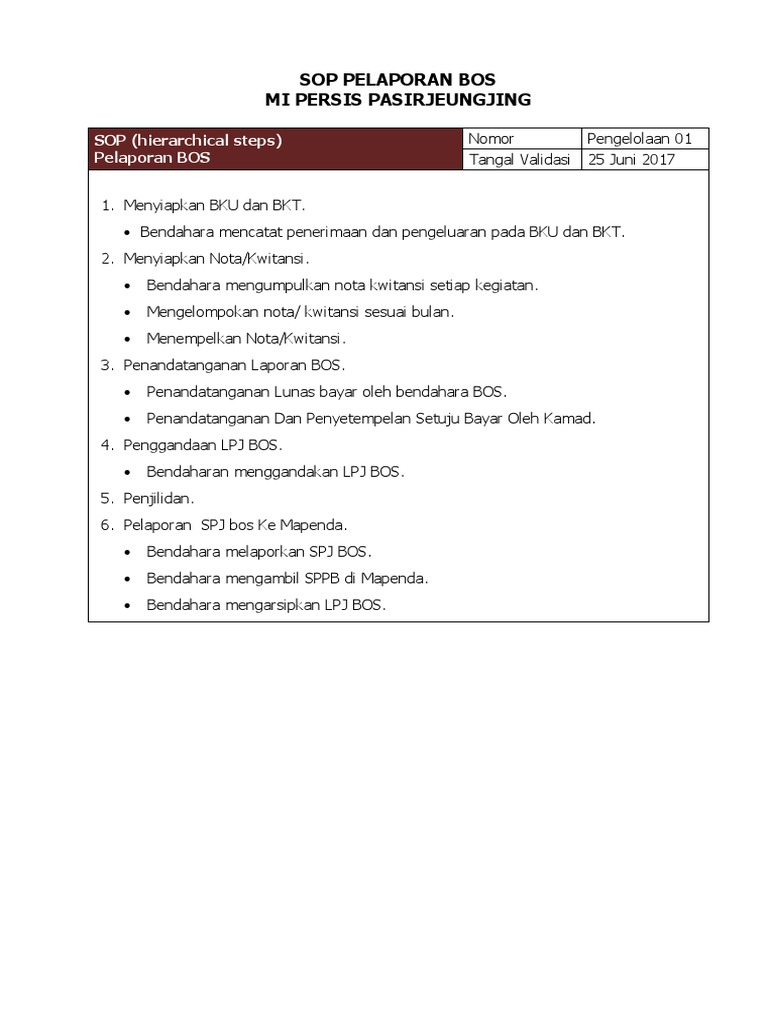 SOP Standar Pengelolaan | PDF | Pengelolaan Keuangan & Uang