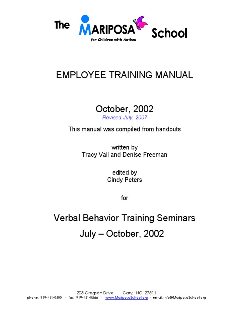 Employee Training Manual | PDF