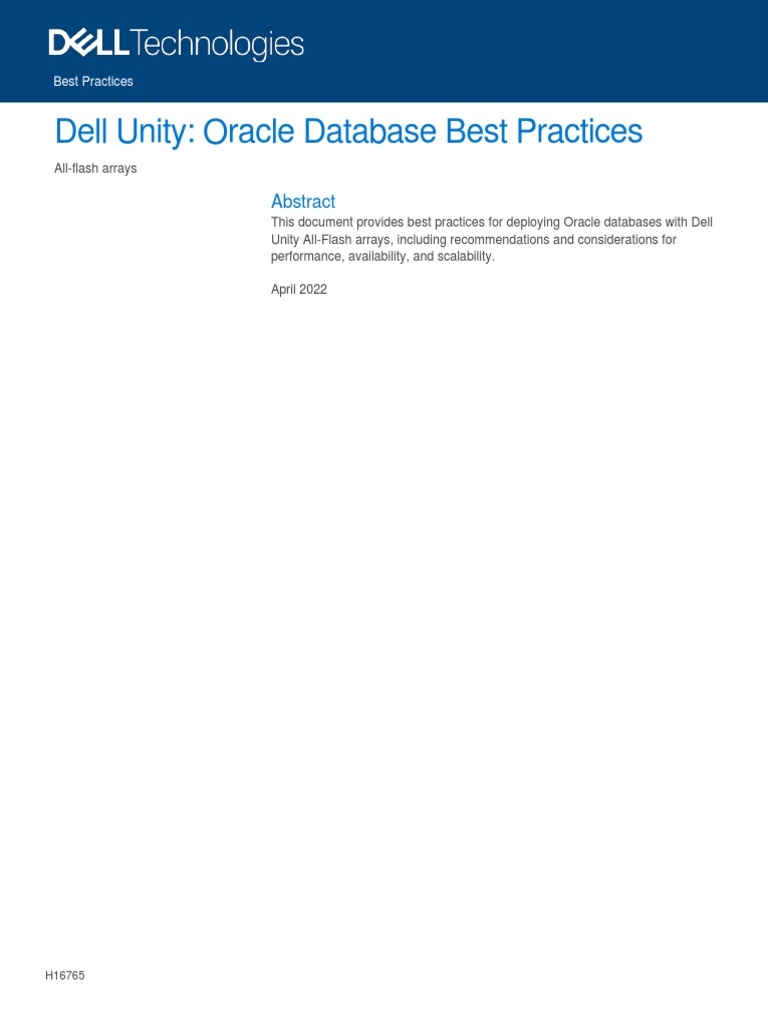 Dell Unity Storage With Oracle Databases | PDF | Databases | Computer Data Storage