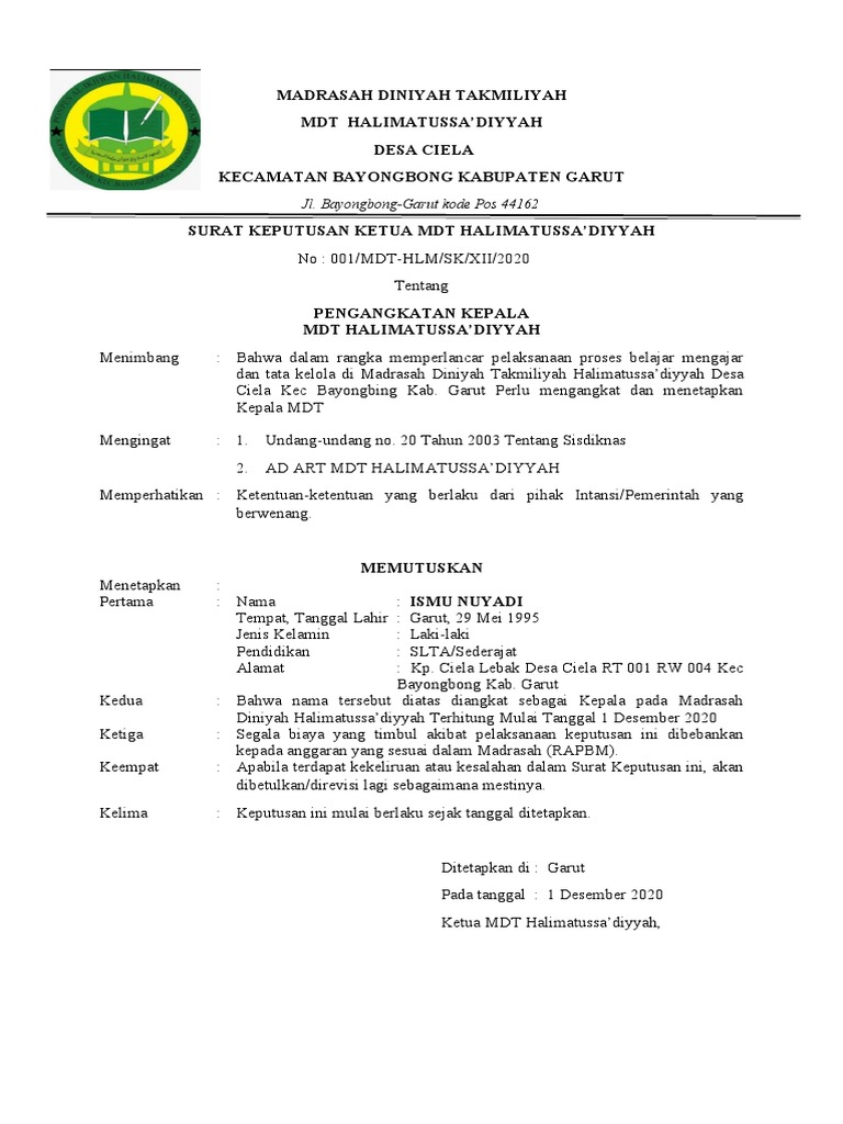 Surat Undangan Muludan - Salin | PDF