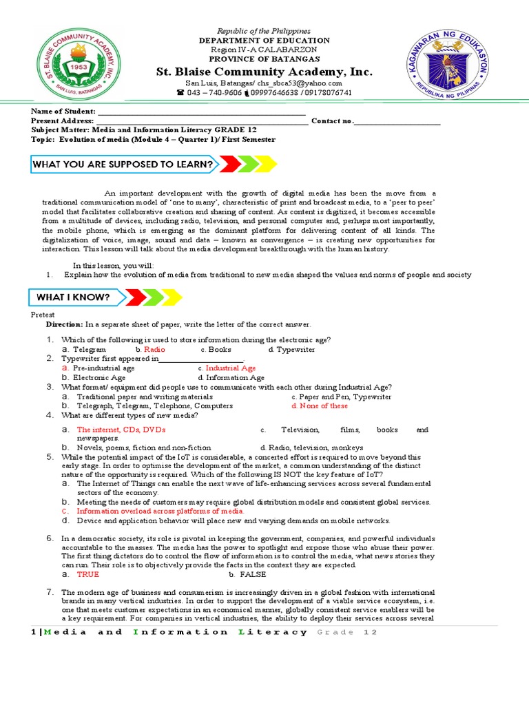 Module 4 Answer Key | PDF