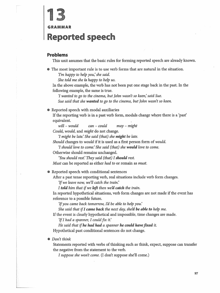 Reported Speech | PDF