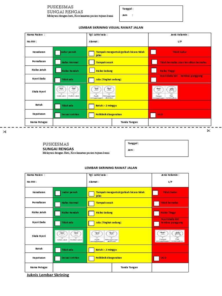 Lembar Skrining Visual Rajal | PDF