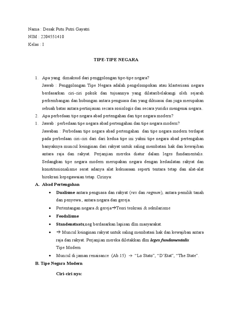 Soal Type Negara | PDF