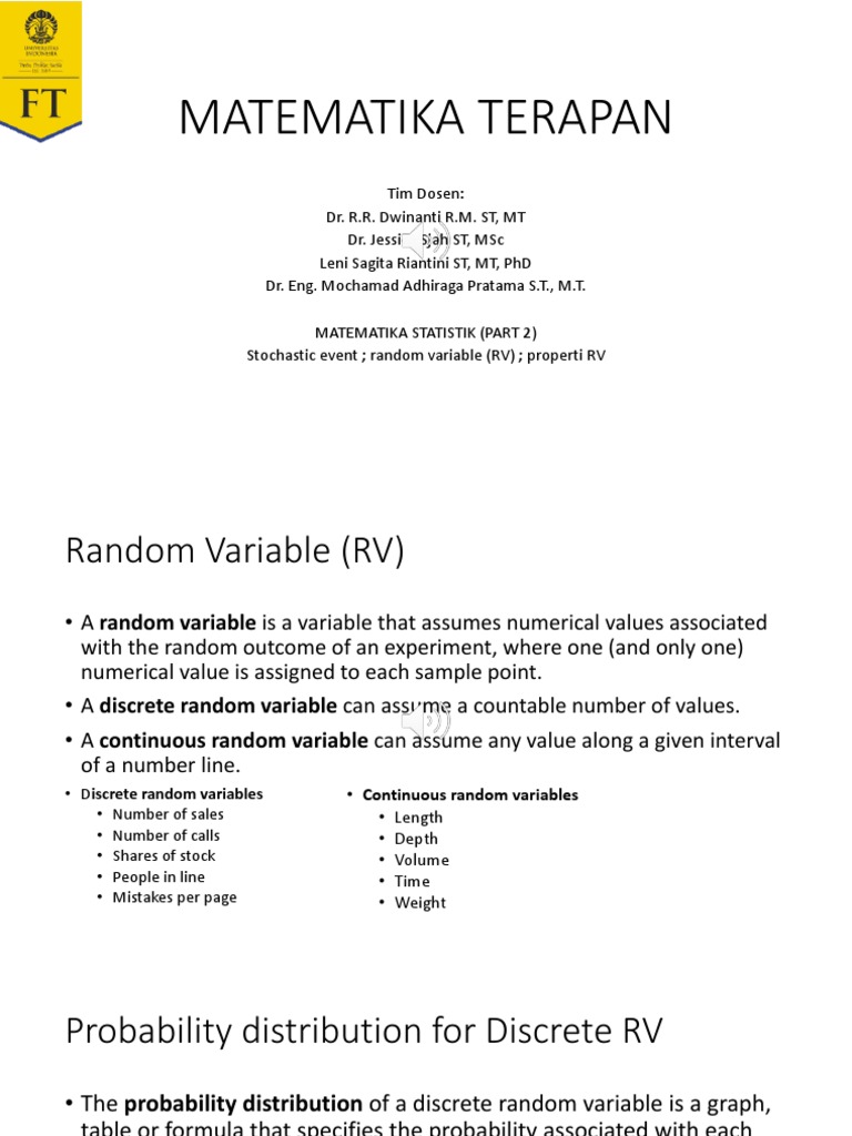 Materi Statistik 2 Pdf Variance Probability Distribution