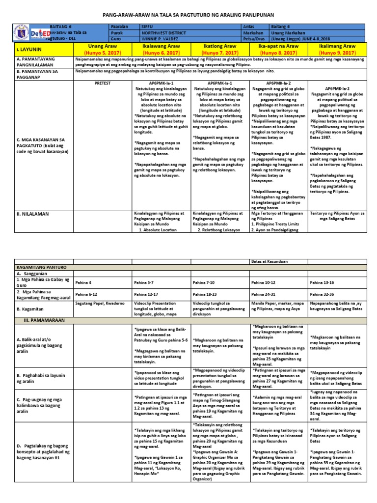 New DLP A.P q1 Week 1 | PDF