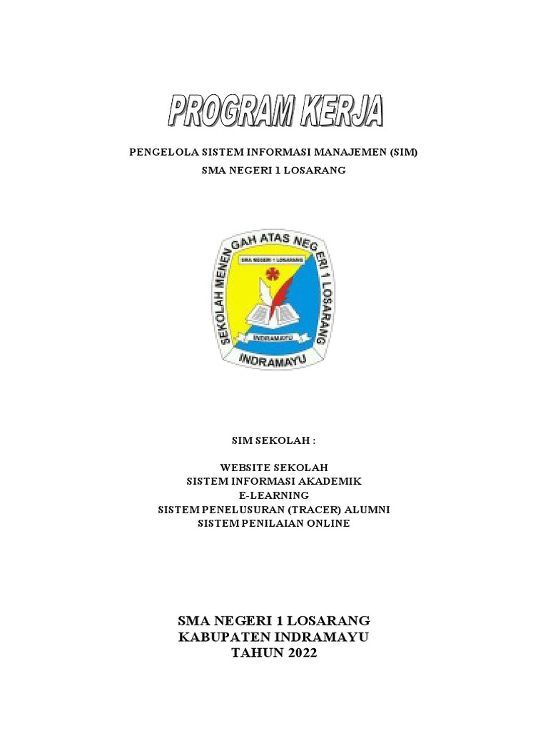 Program Kerja SIM SMA Negeri 1 Losarang | PDF | Karier & Perkembangan | Bisnis