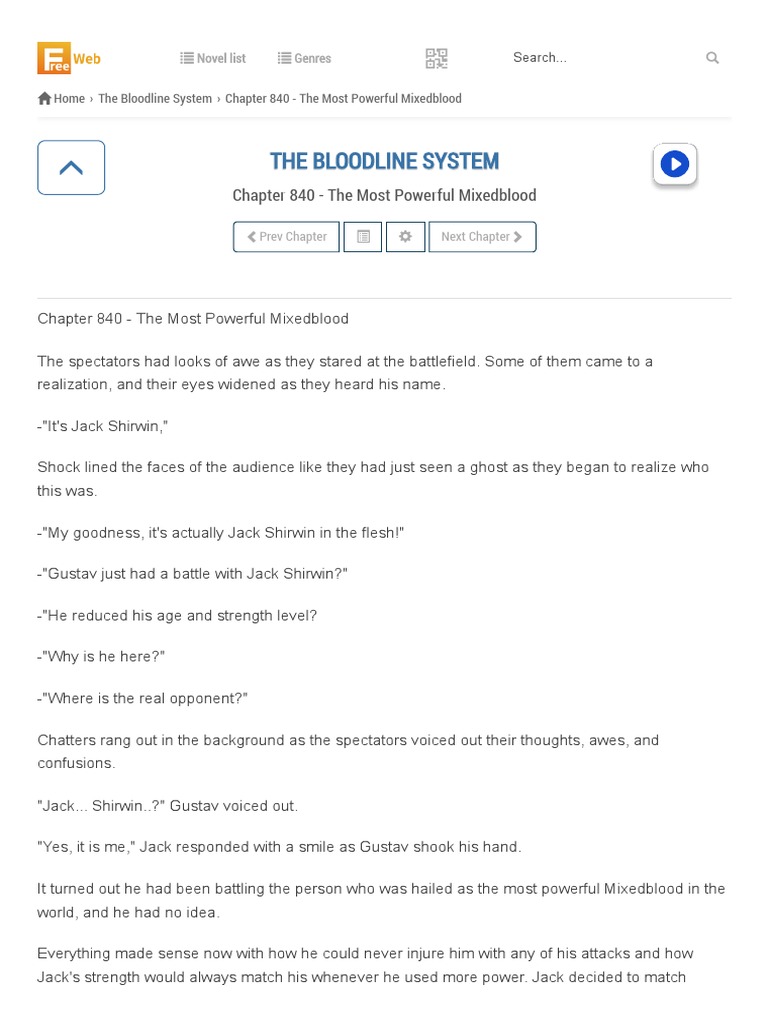 The Bloodline System - Chapter 840 - The Most Powerful Mixedblood ...