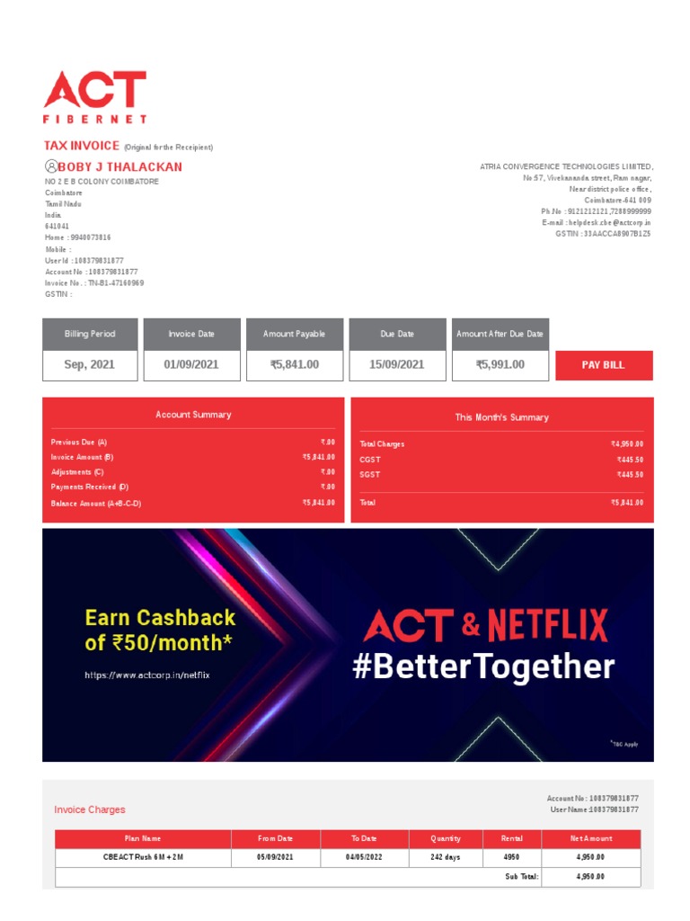 Inv TN B1 47160969 108379831877 September 2021 | PDF