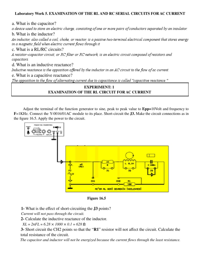 5 Lab Work | PDF | Inductor | Electrical Network