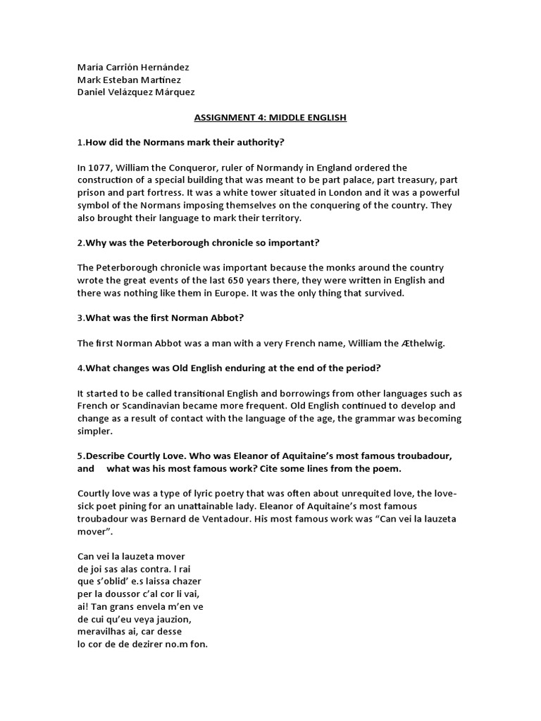 Middle English | PDF