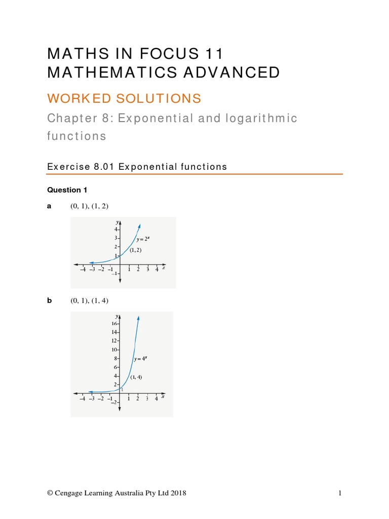 Ch8 Yr11 Exponential & Logarithmic Finctions | PDF | Ph | Logarithm