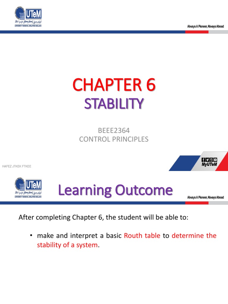 Chapter 6 - Stability | PDF | Cybernetics | Algebra
