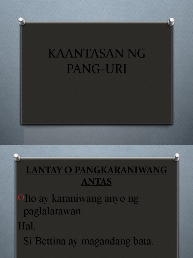 Kaantasan NG Pang-Uri | PDF